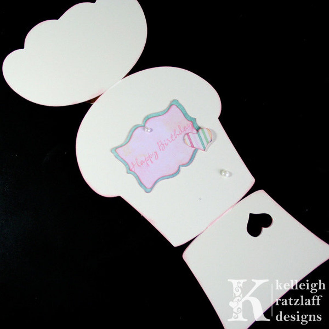 Cupcake Shaped Card SVG, PSD, PDF + - Etsy