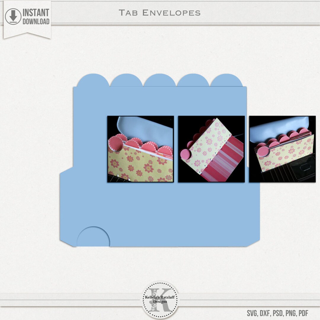 Tab Envelopes SVG, PSD, PDF + - Etsy