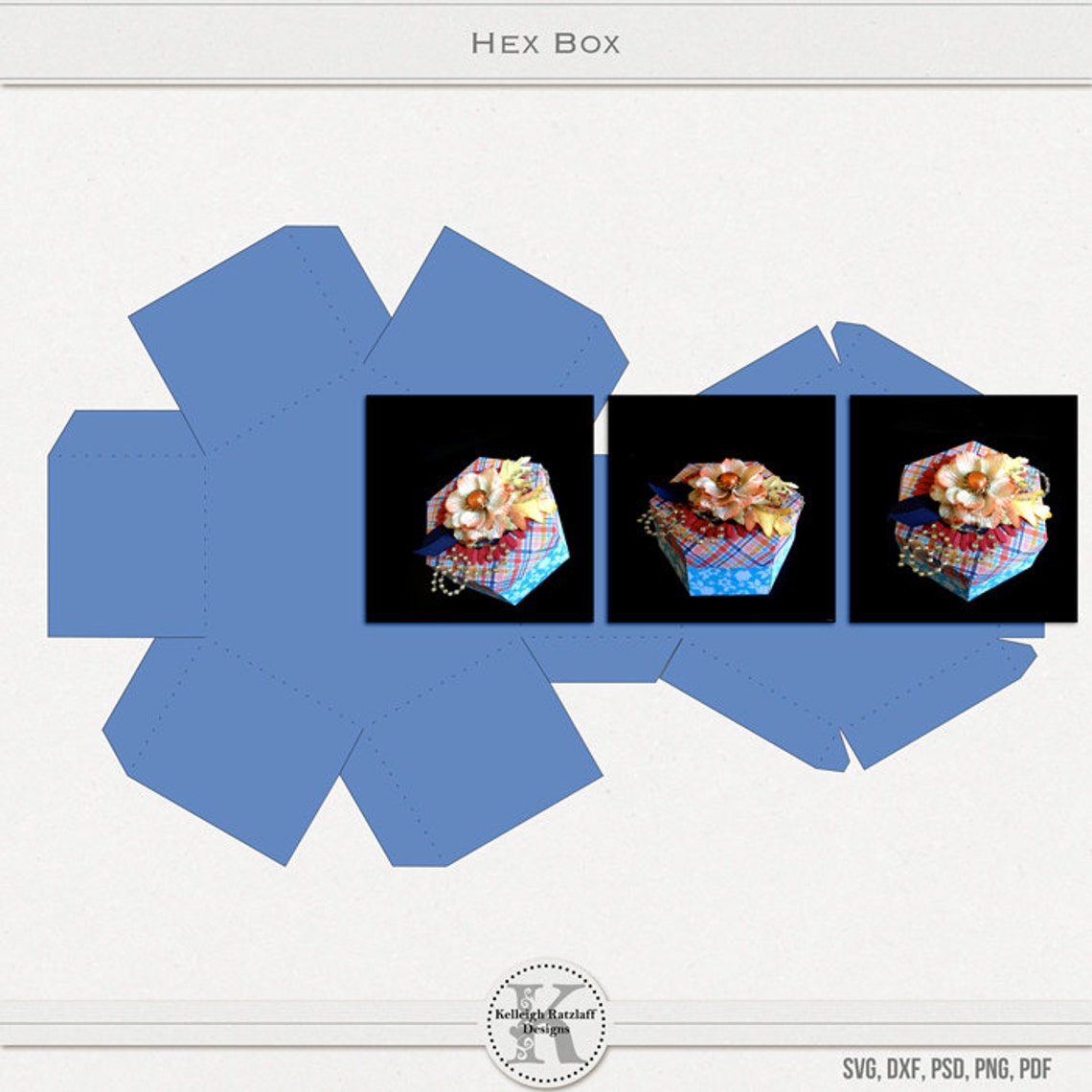 Hex Box SVG, PSD, PDF + - Etsy