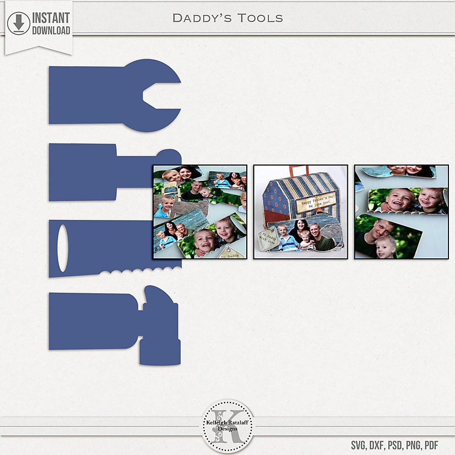 Daddy's Toolbox and Tools Mini Album SVG, PSD, PDF + - Etsy