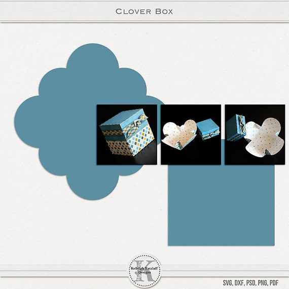 Clover Box SVG PSD PDF | Etsy