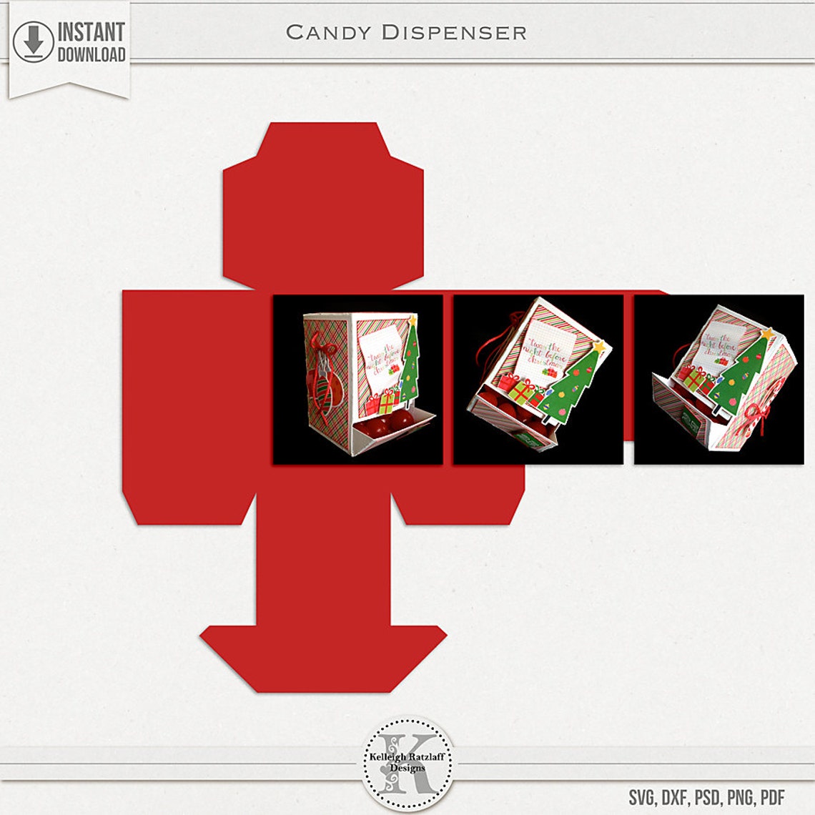 Candy Dispenser Box SVG, PSD, PDF + - Etsy