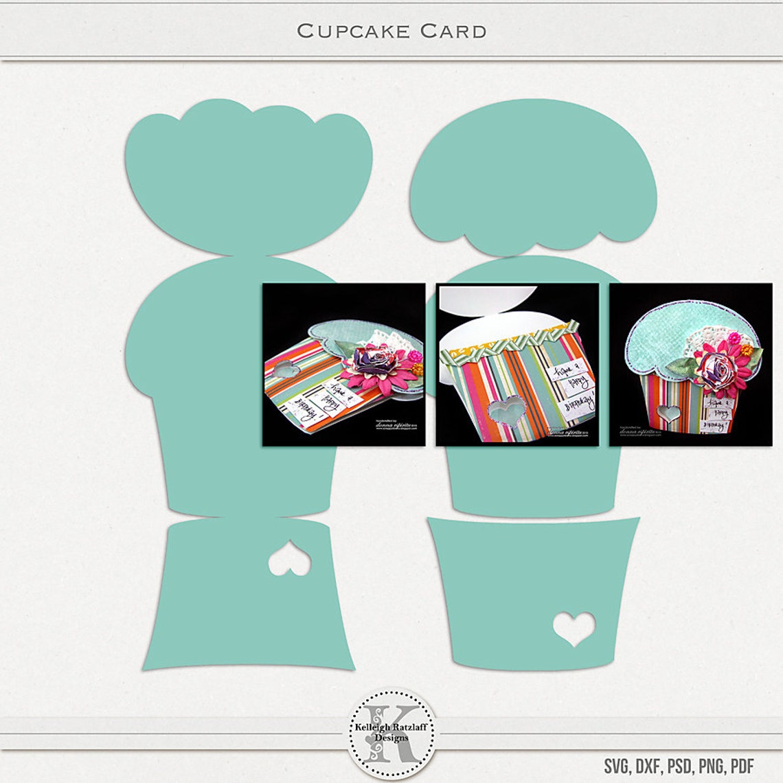 Cupcake Shaped Card SVG, PSD, PDF + - Etsy