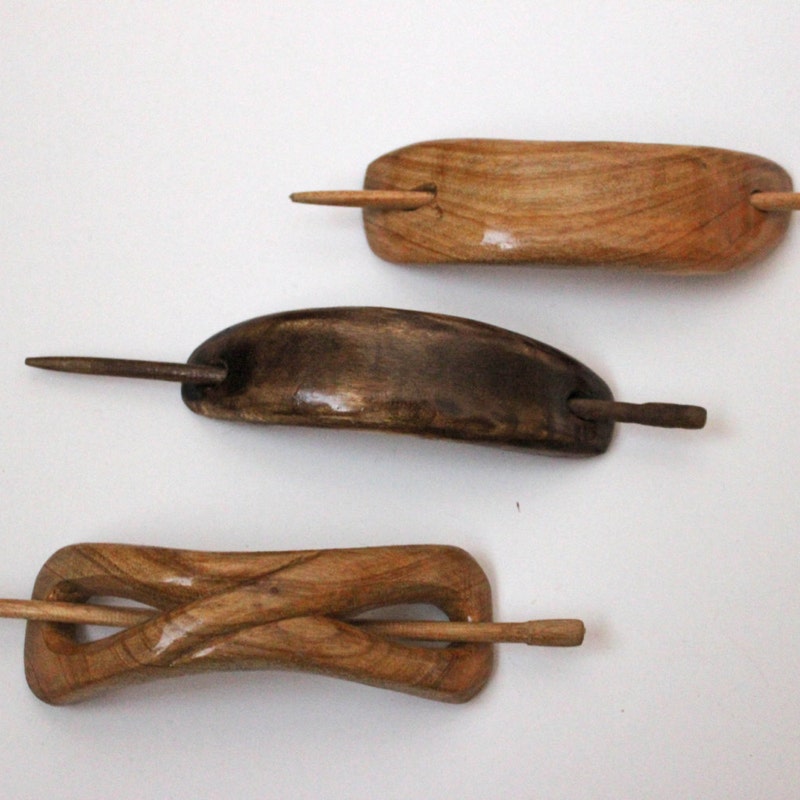Wooden Hair Clip - Etsy