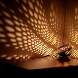 Pico Lamp No.1- Small Wood Lamp, Table Lamp, Morroco Lamp, Bedroom Lamp ...