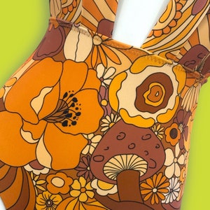 Flower Power Swimsuit Iconic 70's Floral Ladies Bathing - Etsy