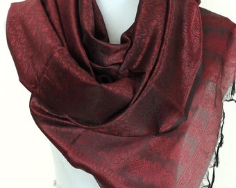 Maroon scarf | Etsy