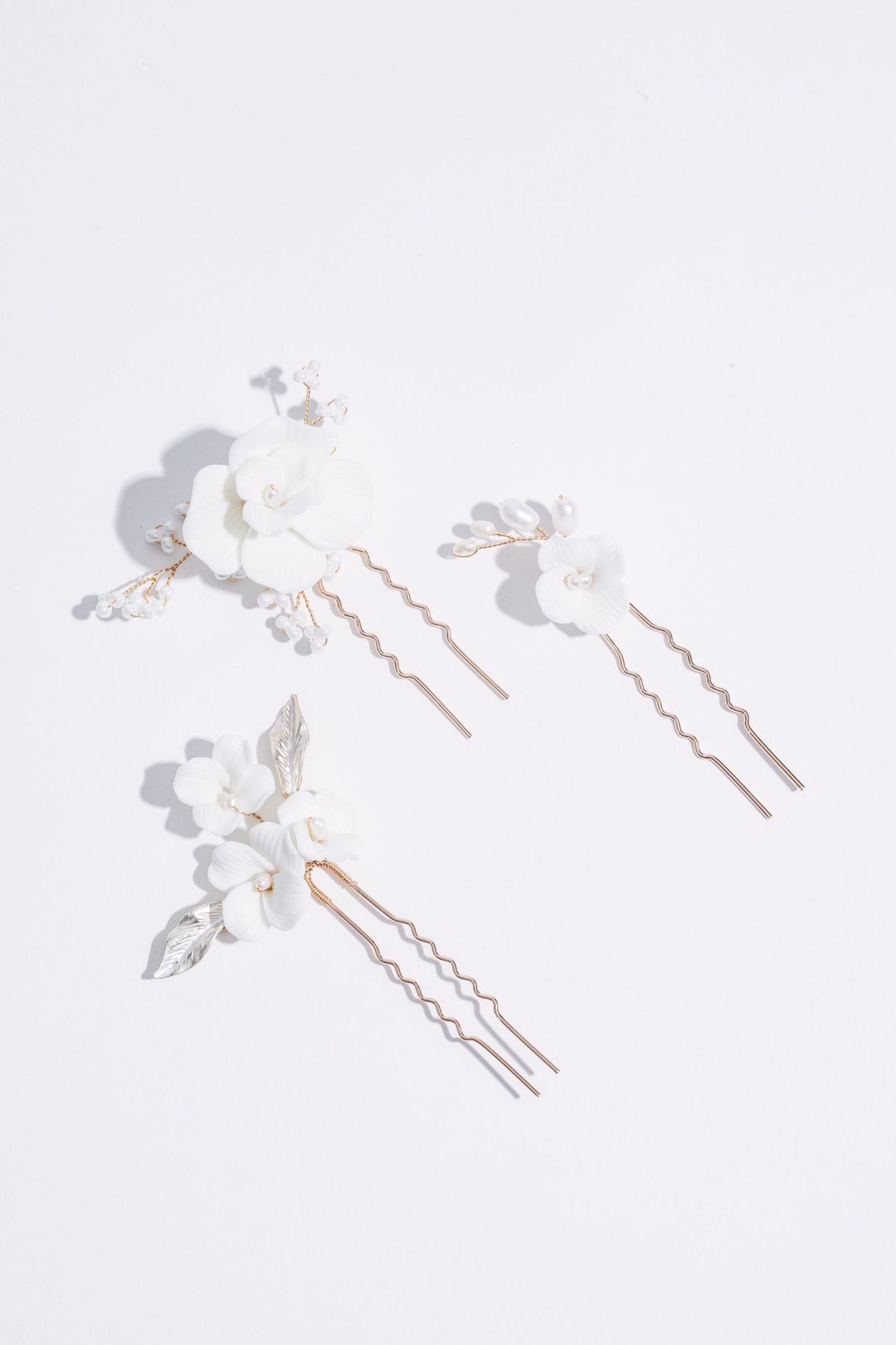 MILA Beautiful Flower Hair Pins - Etsy