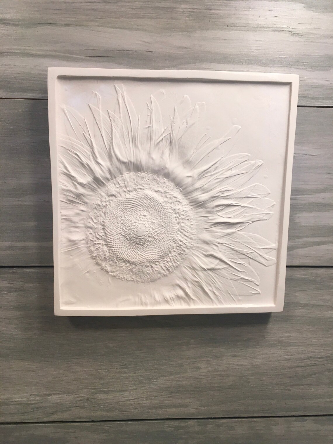 Sunflower Botanical Bas-Relief | Etsy