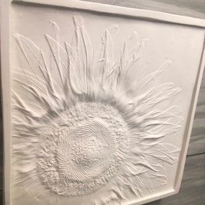 Sunflower Botanical Bas-Relief | Etsy
