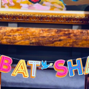 Shabbat Shalom Garland, Jewish Paper Wall Decor - Etsy