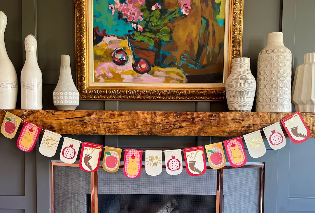 Rosh Hashanah Holiday Garland, Jewish New Year Wall Decor - Etsy