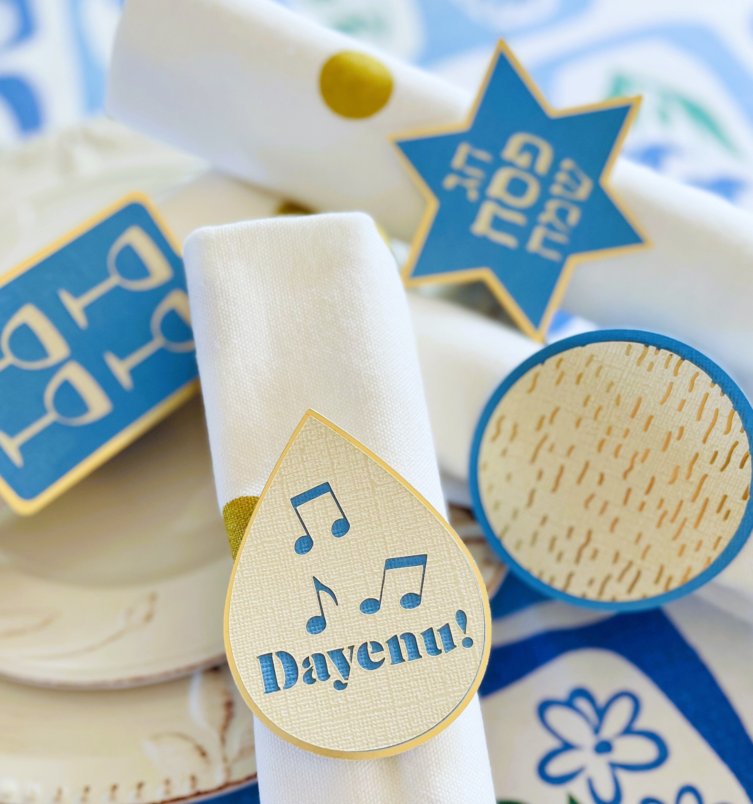 Set of Twelve, Passover Napkin Rings-passover Table Decor - Etsy