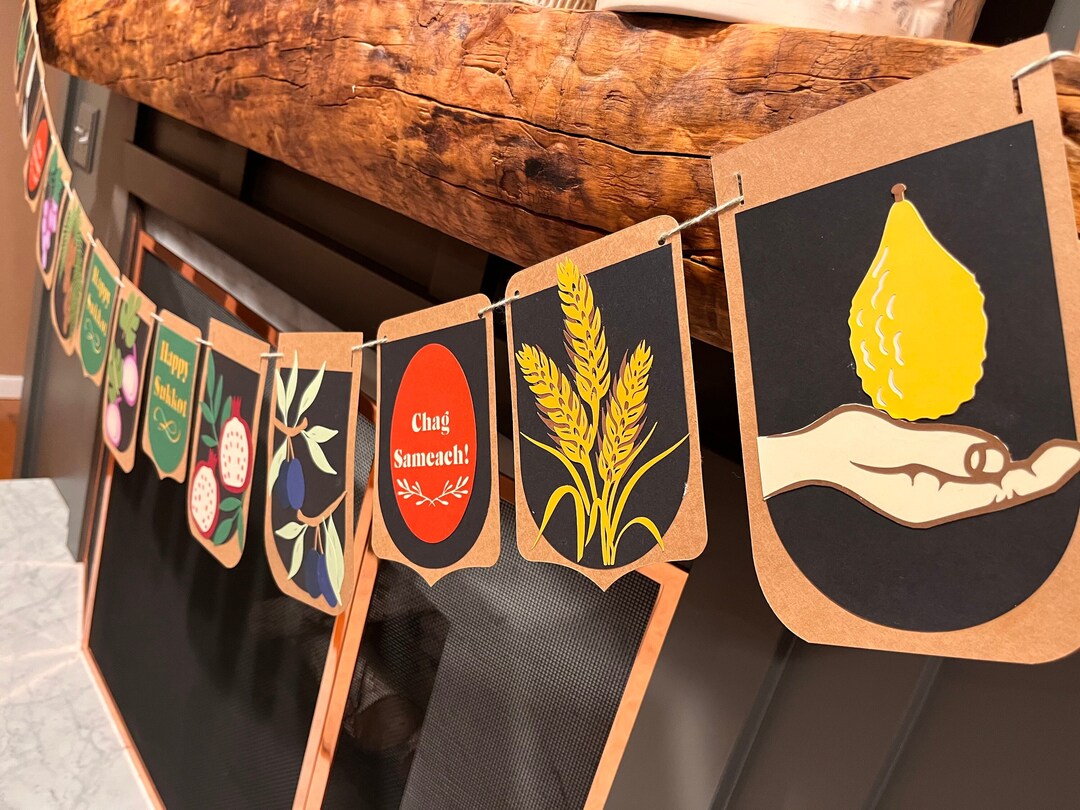 Sukkot Garland to Hang in a Sukkah, Jewish Art and Gifts - Etsy