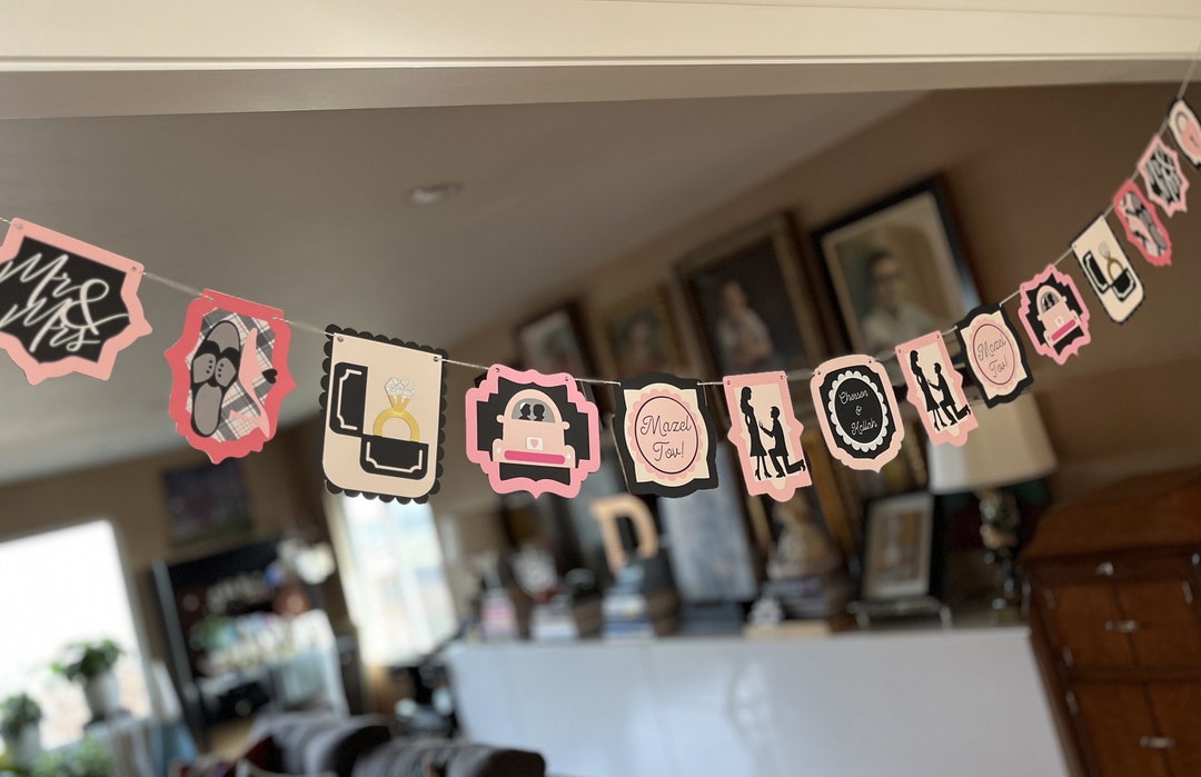 Jewish Engagement Garland! Vort, Wedding Shower Shabbat Kallah Paper ...