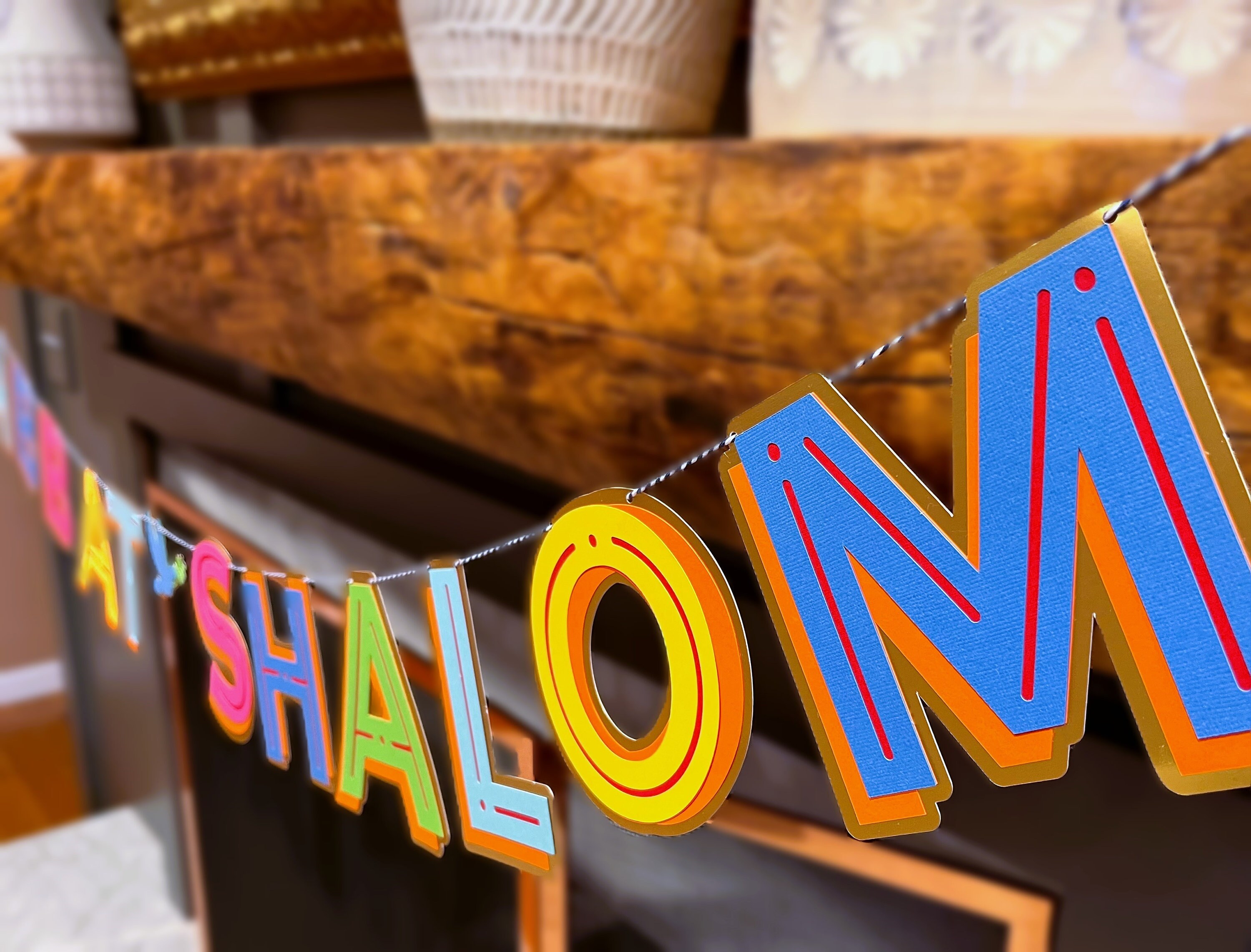 Shabbat Shalom Garland, Jewish Paper Wall Decor - Etsy