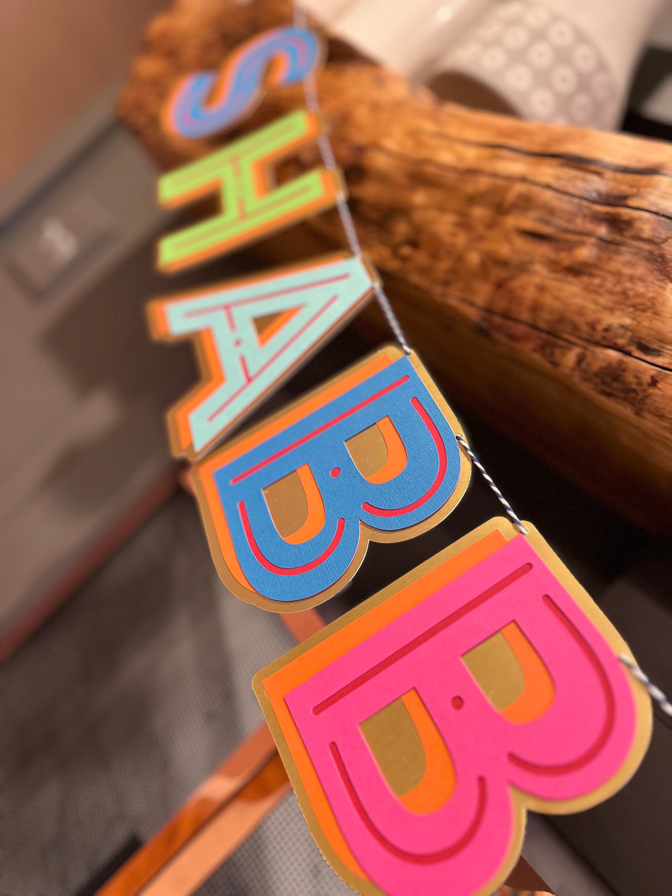 Shabbat Shalom Garland, Jewish Paper Wall Decor - Etsy