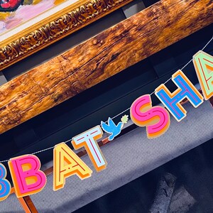 Shabbat Shalom Garland, Jewish Paper Wall Decor - Etsy
