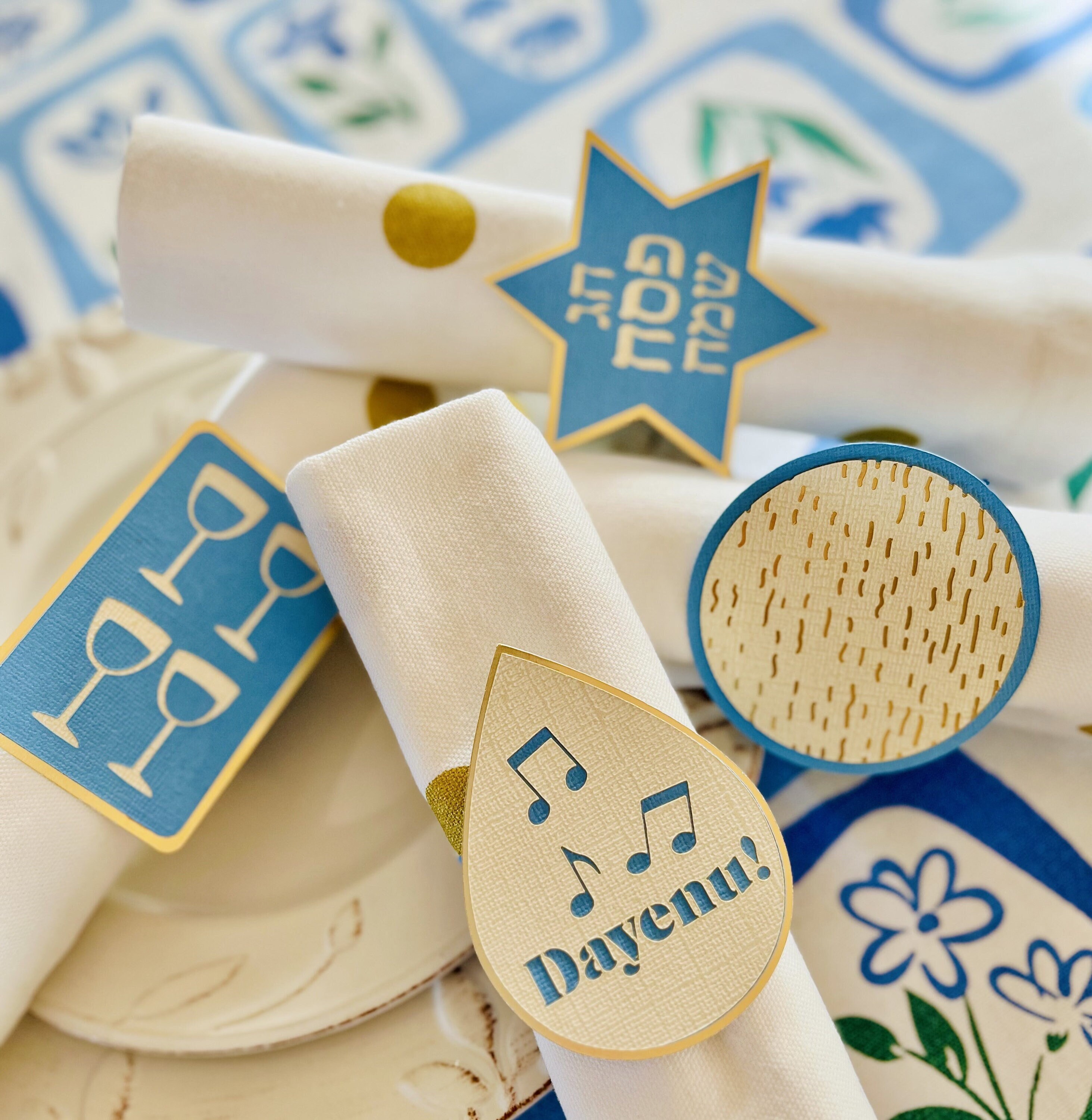 Set of Twelve, Passover Napkin Rings-passover Table Decor - Etsy