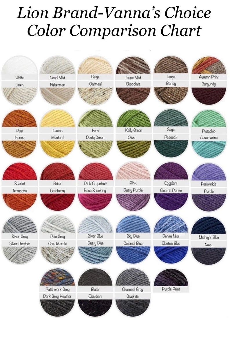 Lion Brand Vanna’s Choice Yarn - Choose Your Color - Etsy