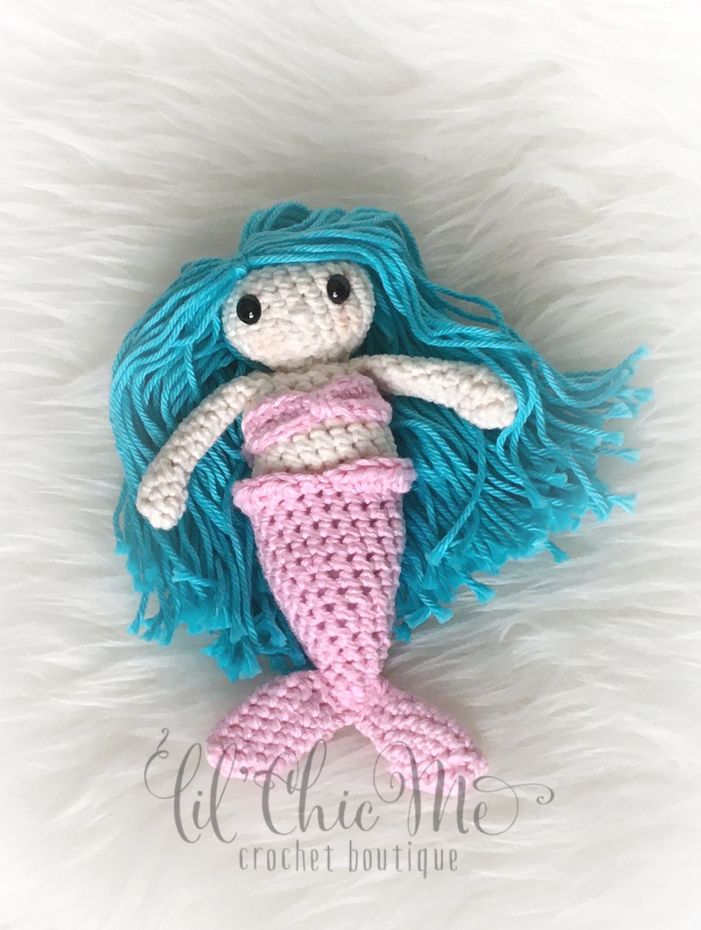 Crochet Mermaid Doll Mermaid Amigurumi Mermaid Stuffed Toy | Etsy
