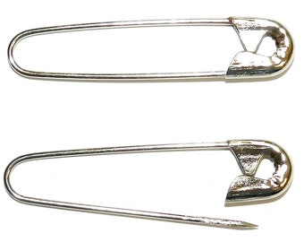 Silver Safety Pin | Etsy