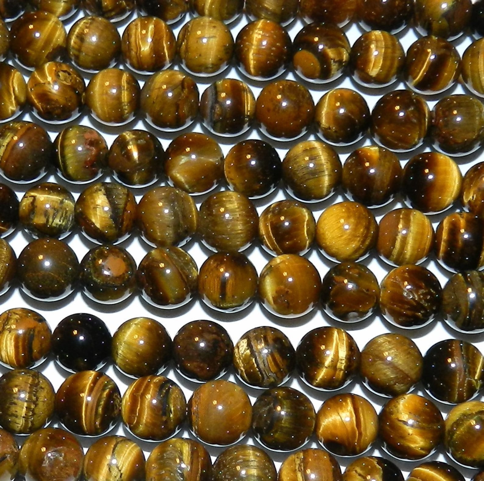 GR124 Golden Brown 8mm Round Natural Tiger's Eye Gemstone - Etsy