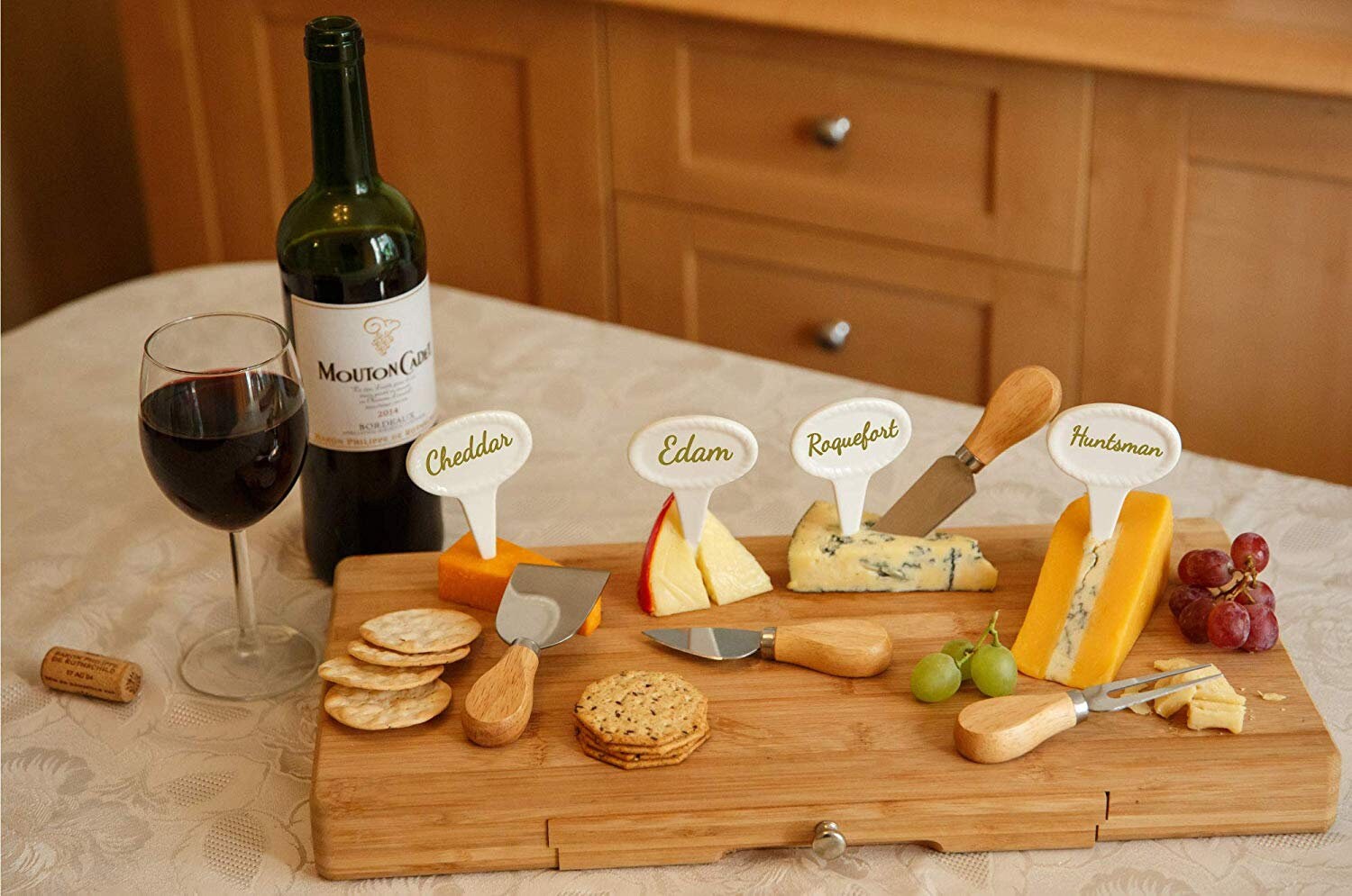 Porcelain Cheese Marker Set & Gold Pen Multipurpose Ceramic - Etsy UK