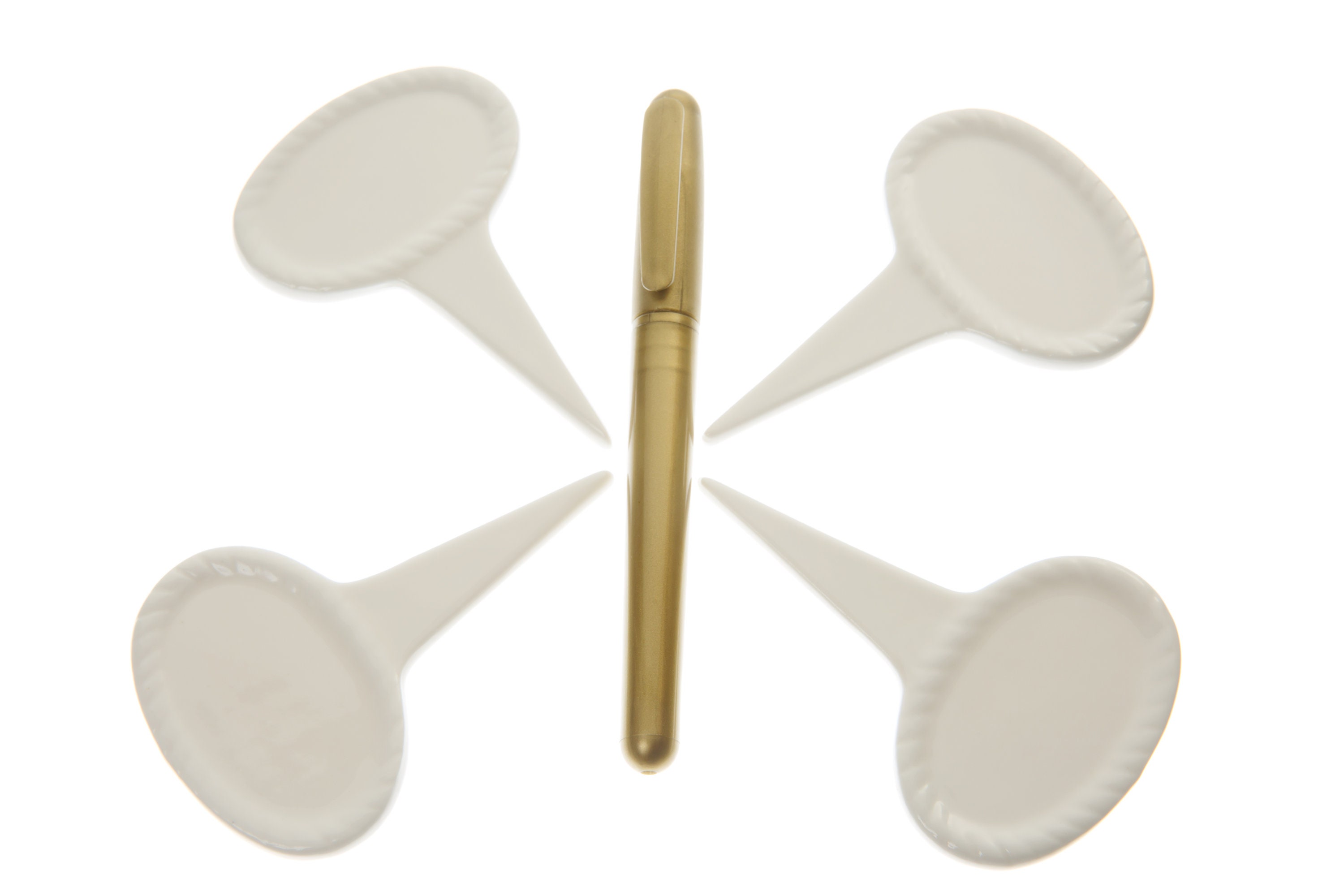 Porcelain Cheese Marker Set & Gold Pen Multipurpose Ceramic - Etsy UK