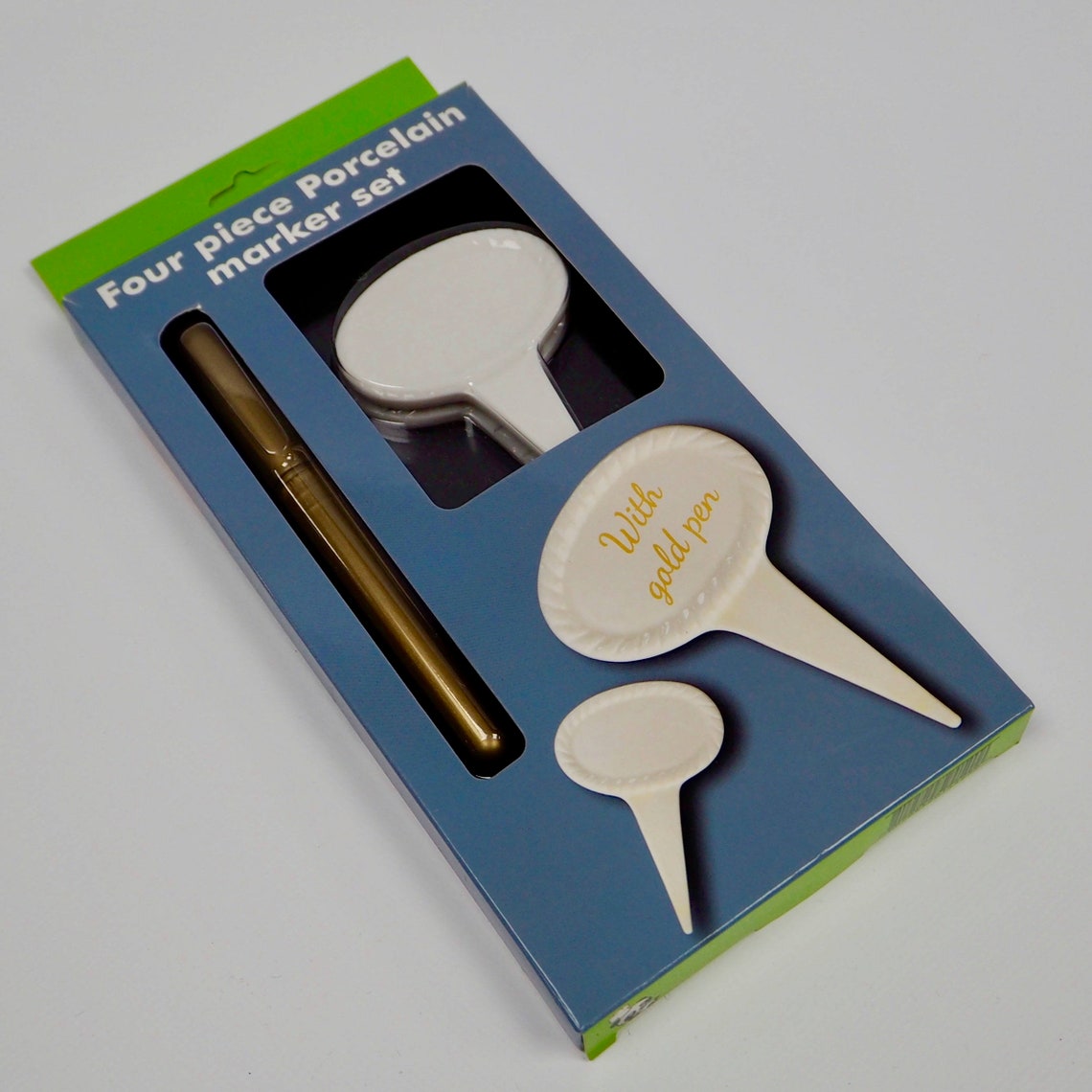 Porcelain Cheese Marker Set & Gold Pen Multipurpose Ceramic - Etsy UK