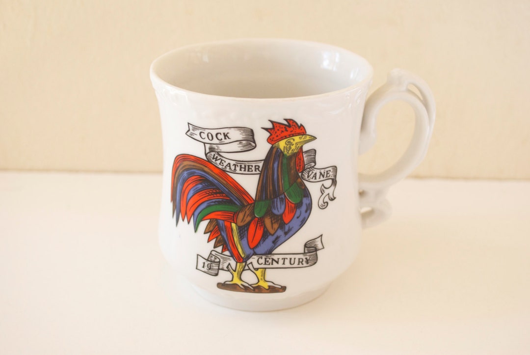 Royal Crown Rooster Cock Weather Vane Mustache Shaving Mug Cup - Etsy