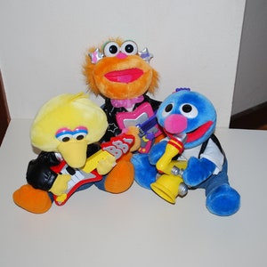Rock & Roll Grover Big Bird and Zoe Singing Moving Musical - Etsy