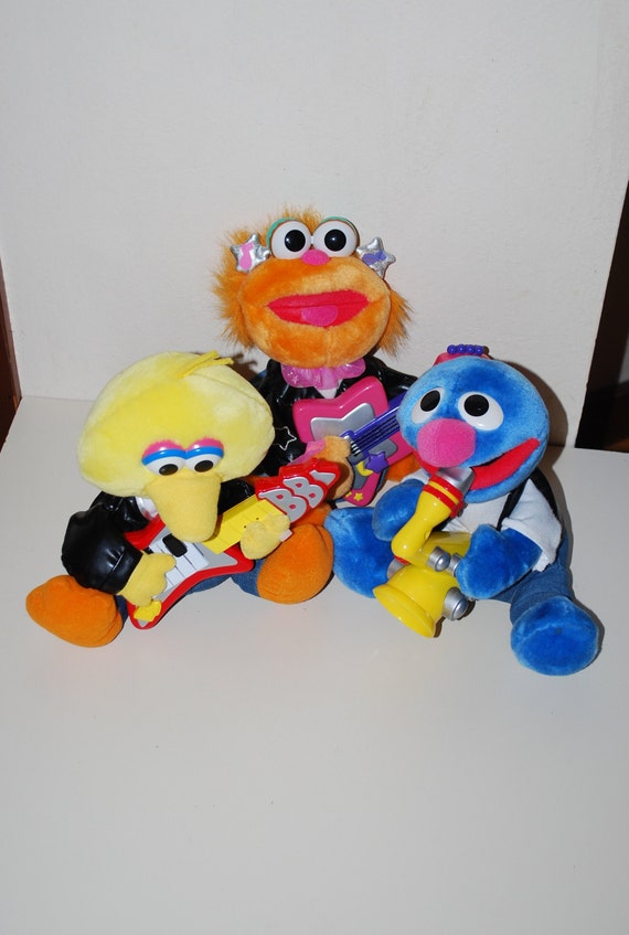 Rock & Roll Grover Big Bird and Zoe Singing Moving Musical - Etsy