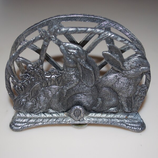 Pewter Bunny Napkin - Etsy