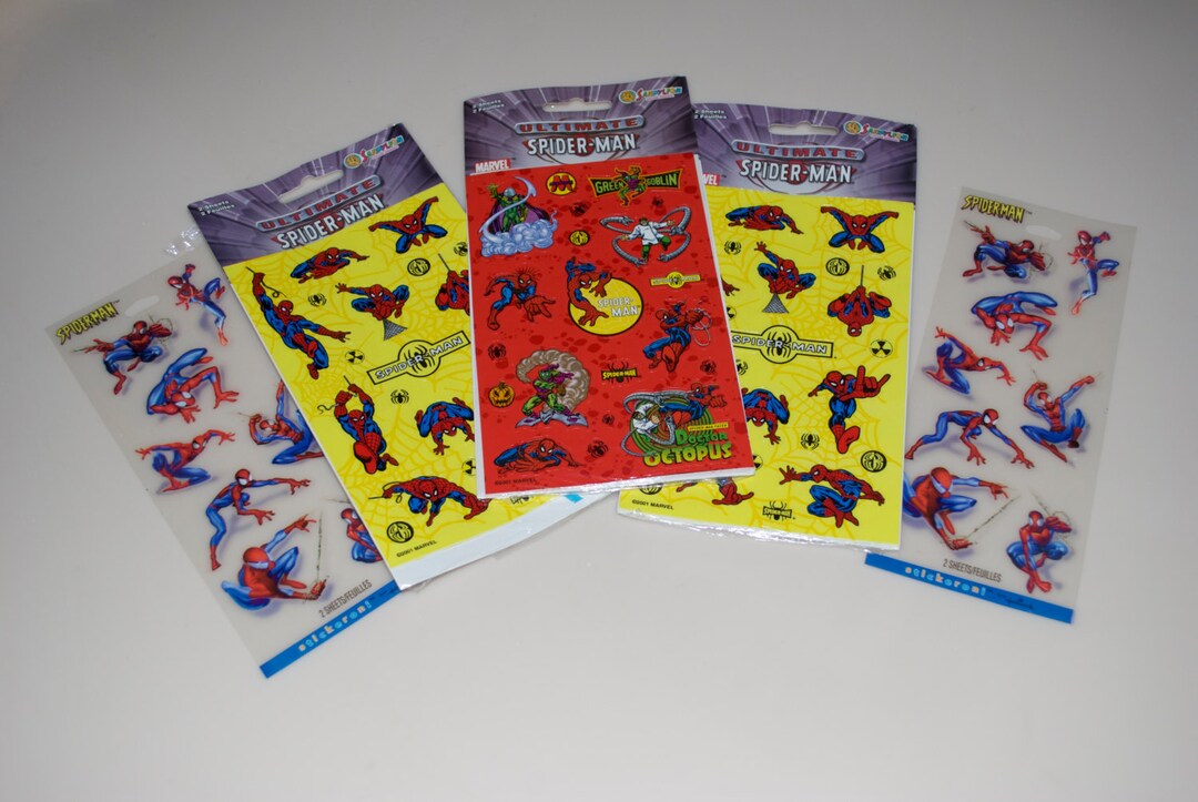 Spider-man Sticker Sheets Set Lot by Sandylion and Stickeroni - Etsy