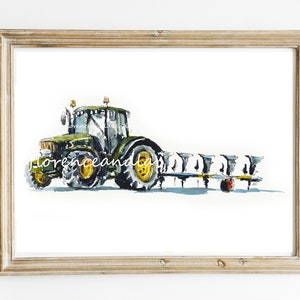 Tractor Print, John Deere Tractor, Set of Watercolour Tractor Prints ...