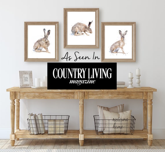 Hare Print Animal Prints Rabbit Print Hare Painting | Etsy