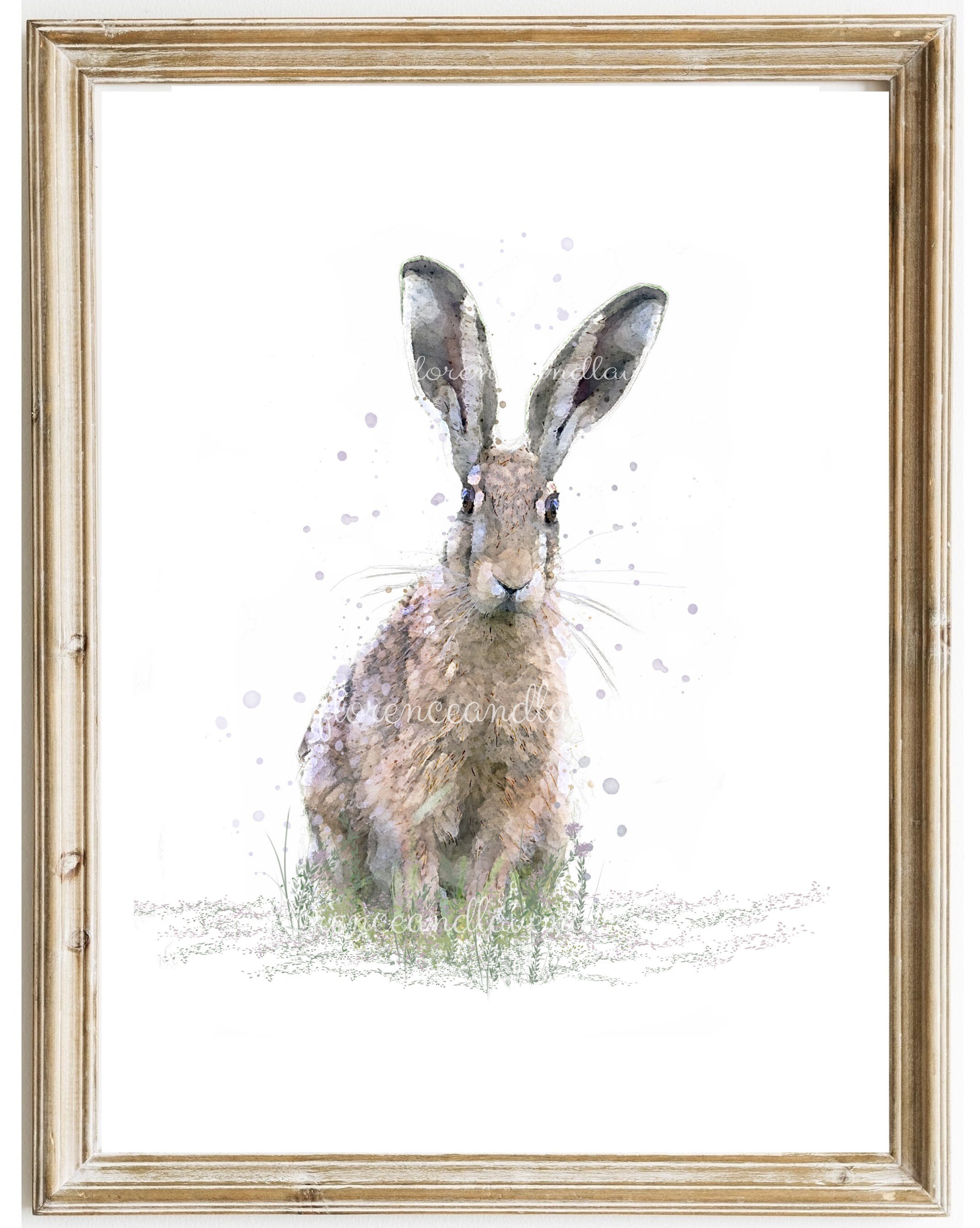 WATERCOLOUR hare painting wild hare print hare wall art | Etsy