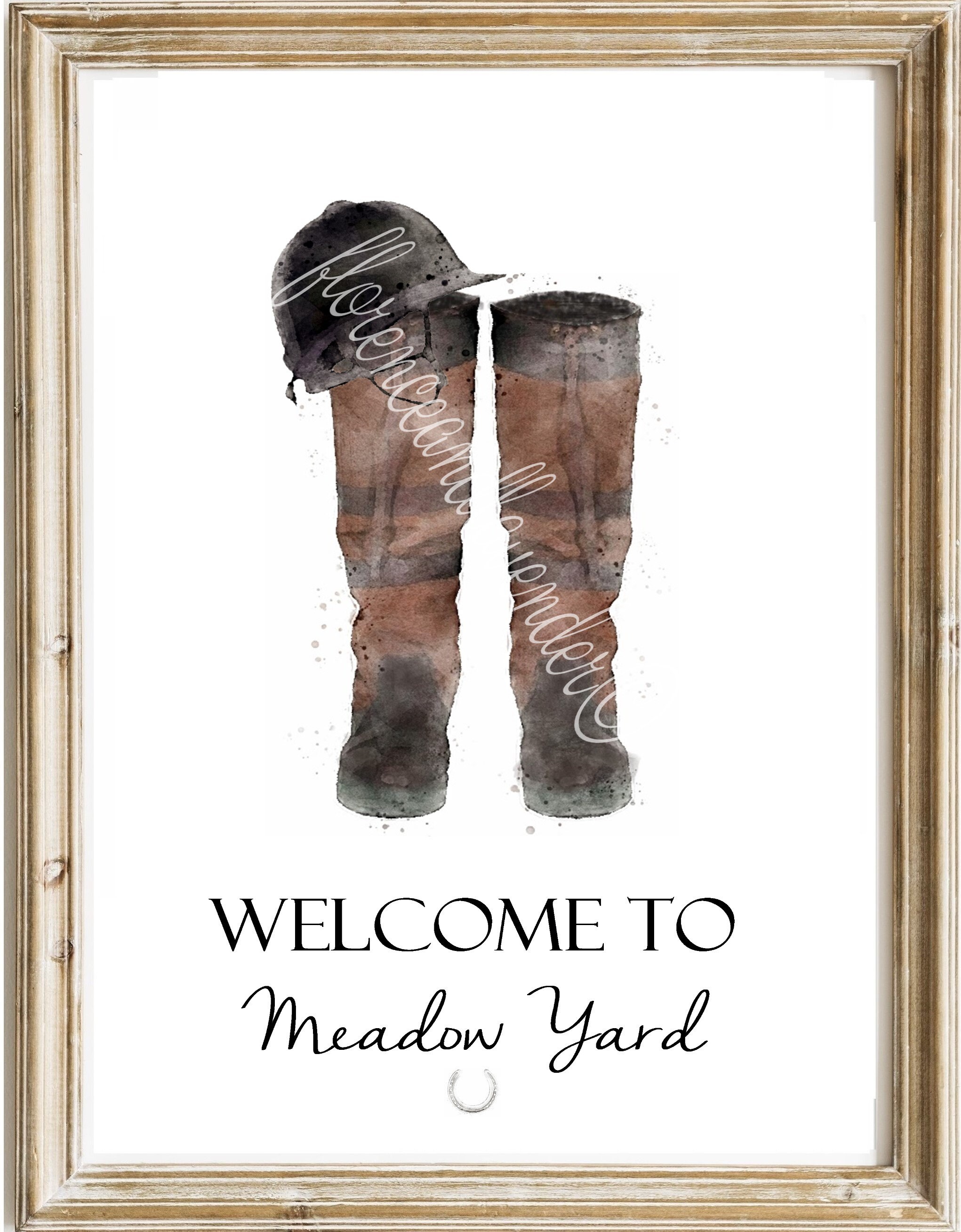 Personalised home sign print welly boot print custom house | Etsy