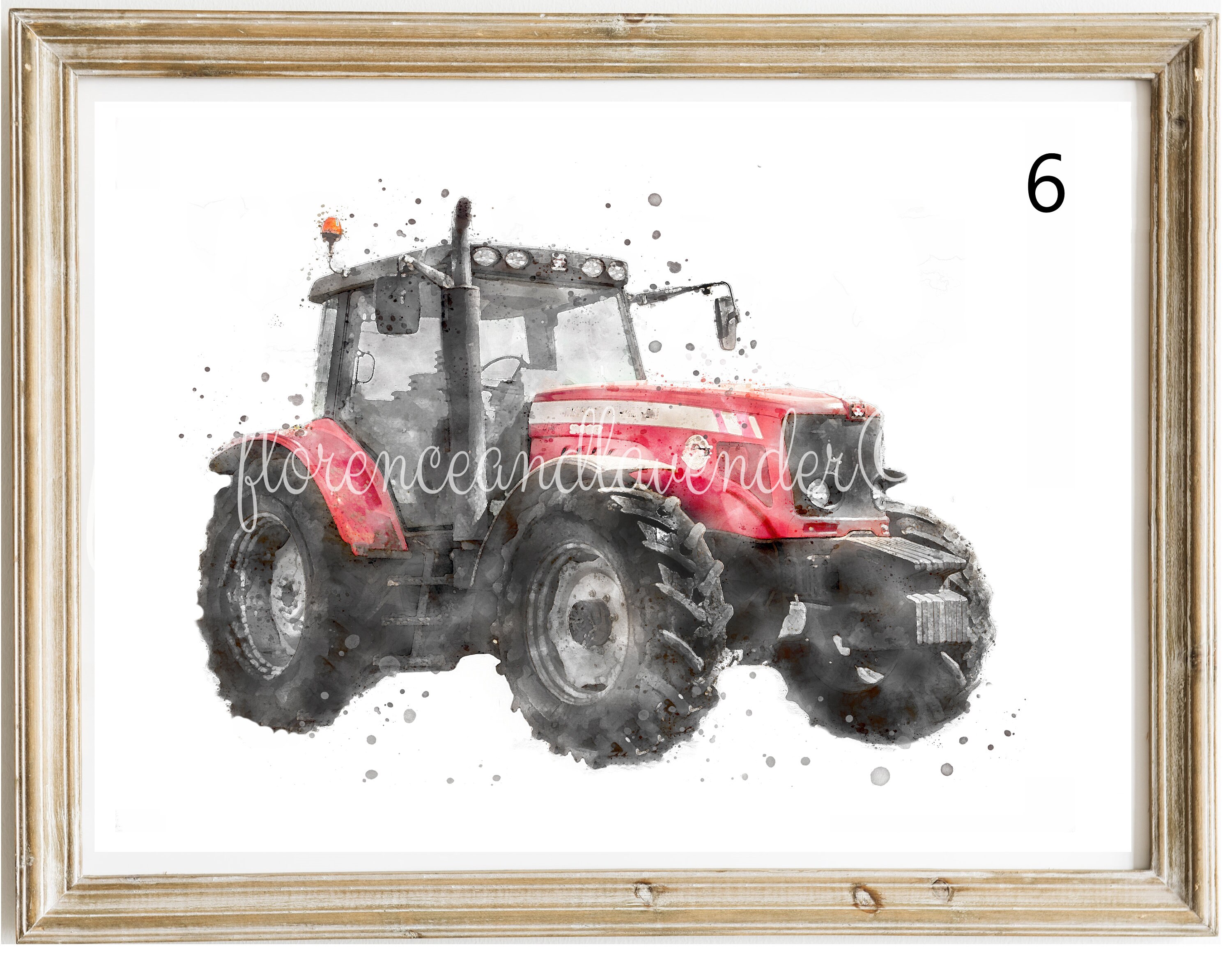 Set of Watercolour Tractor Prints John Deere Tractor Combine - Etsy UK