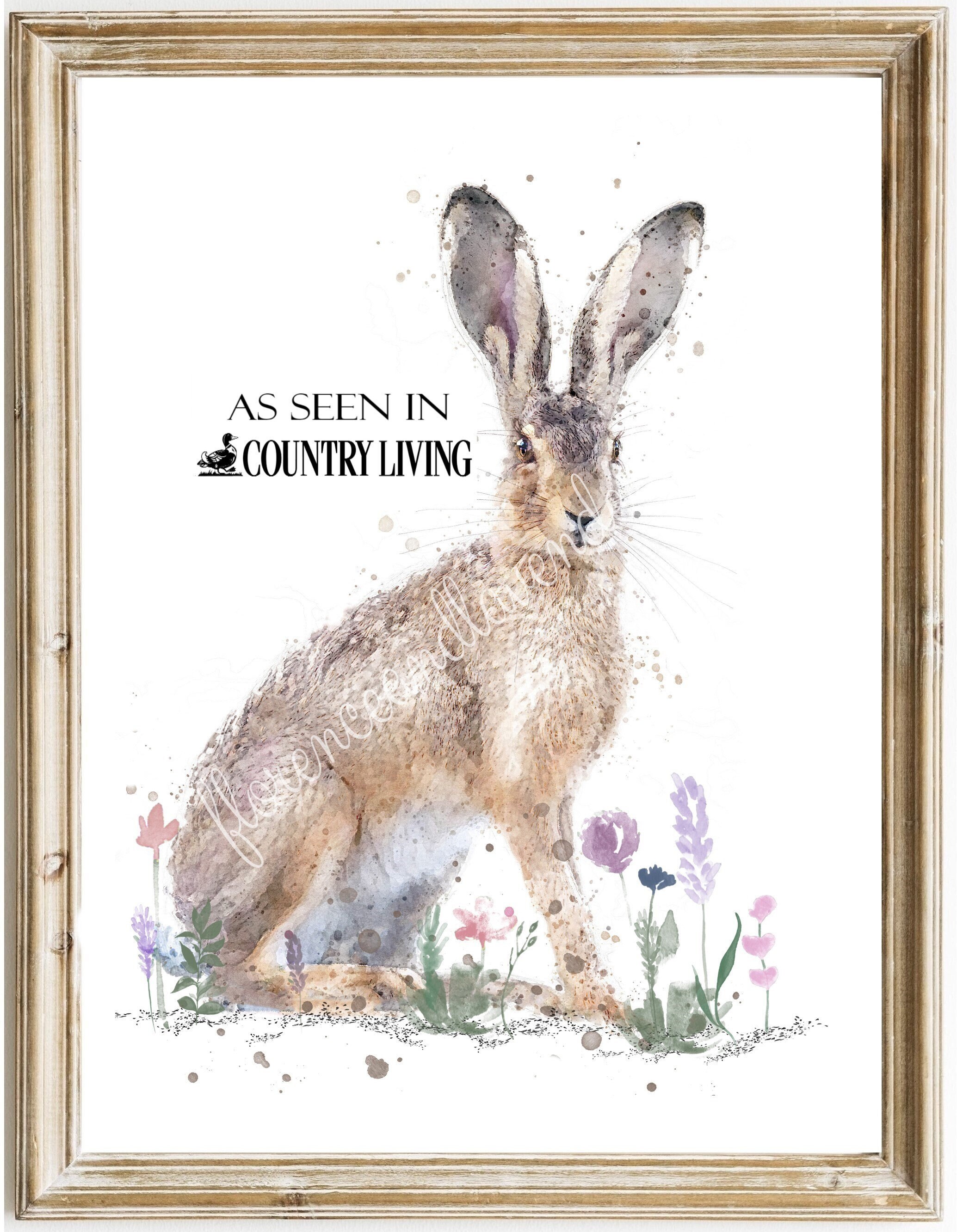 WATERCOLOUR Hare Painting Wild Hare Print Hare Wall Art - Etsy UK
