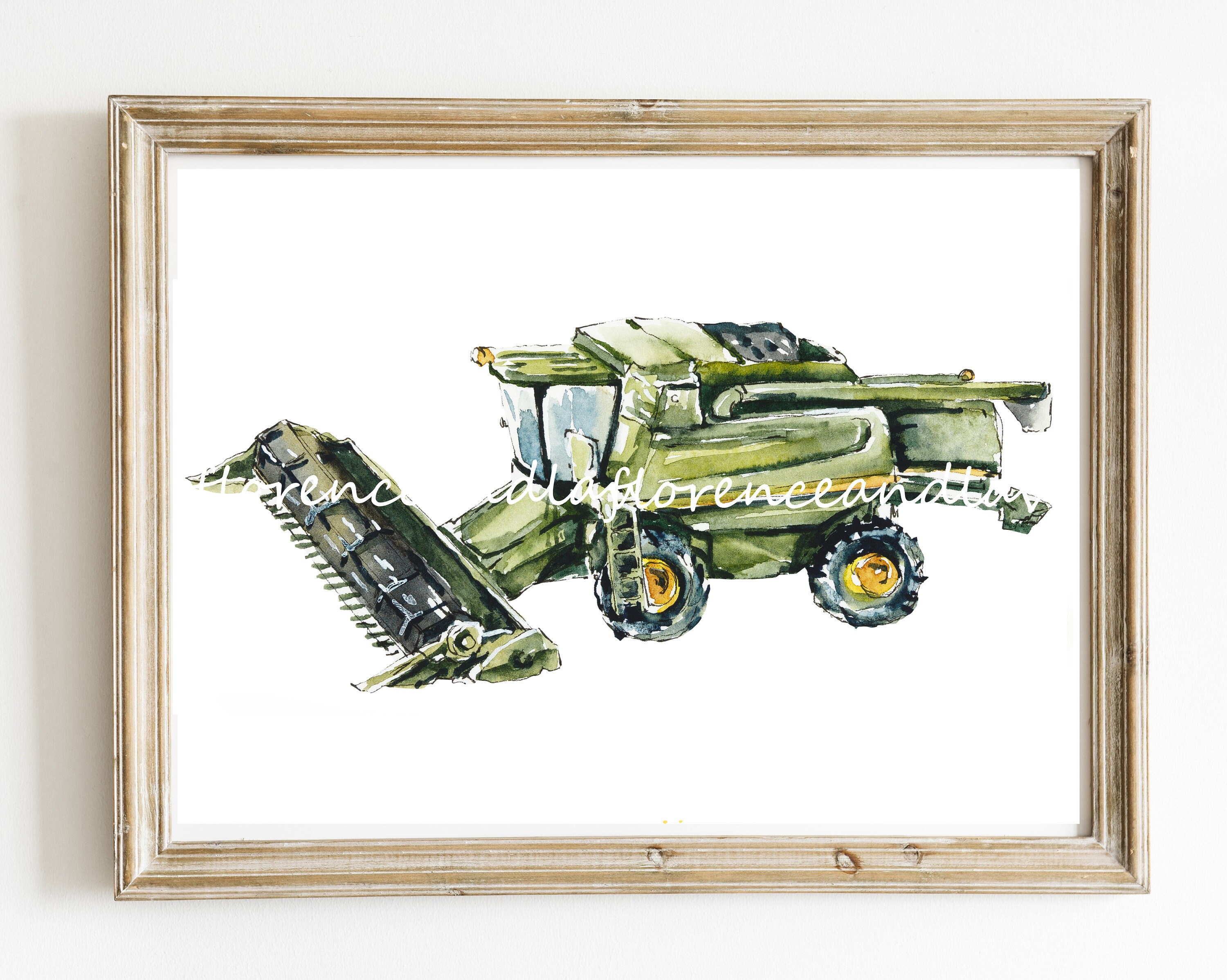 Tractor Print, John Deere Tractor, Set of Watercolour Tractor Prints ...