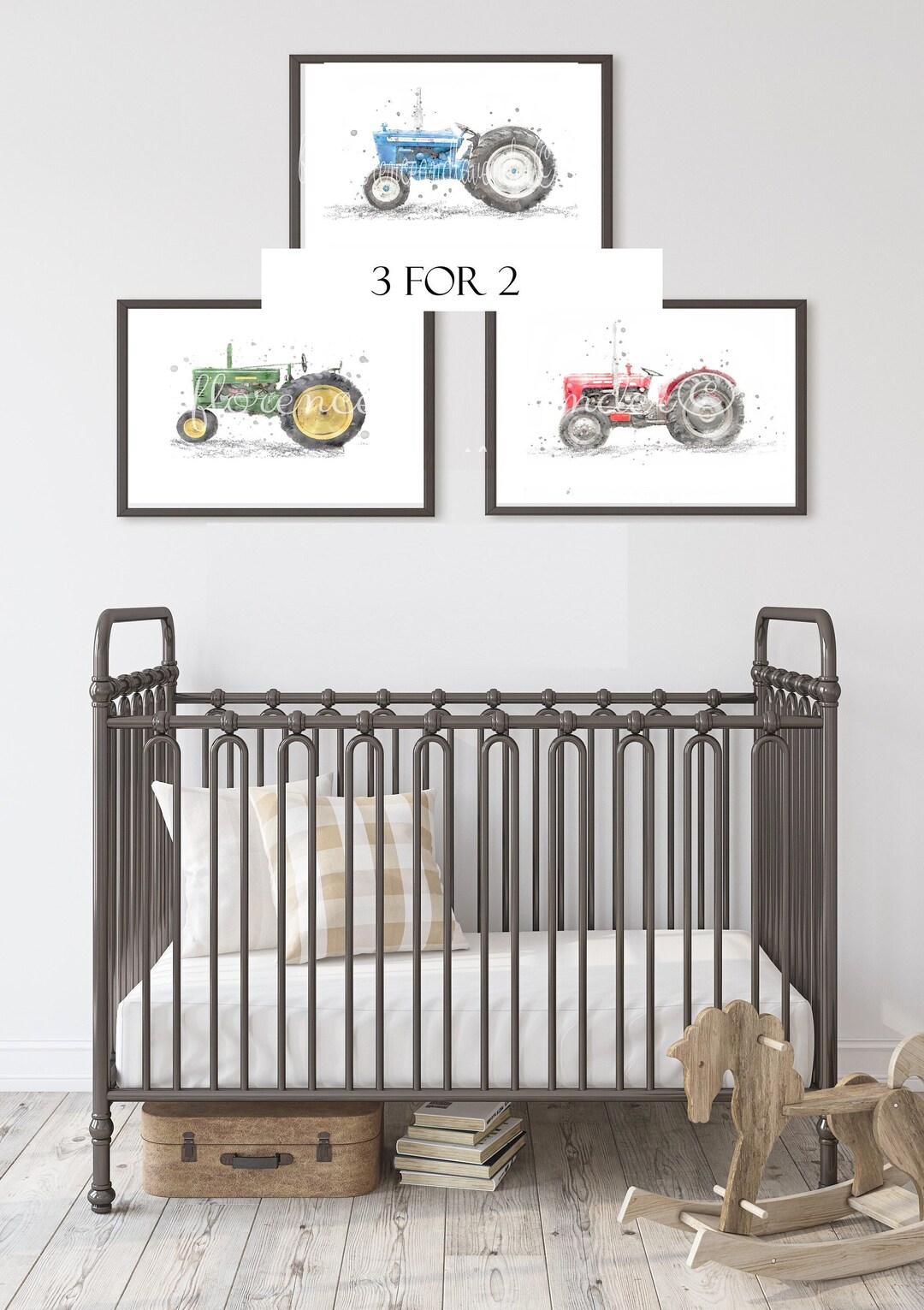 Vintage Tractor Prints, Tractor Wall Art, Set of Tractor Prints, John ...