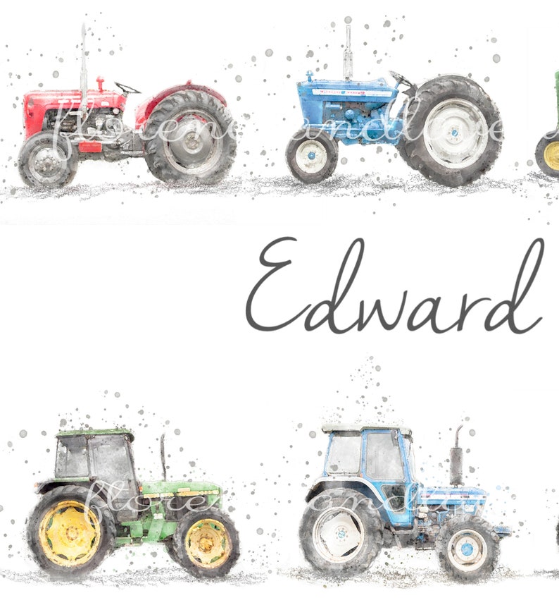 Tractor Print Farm Nursery Decor Vintage Tractor Gift - Etsy