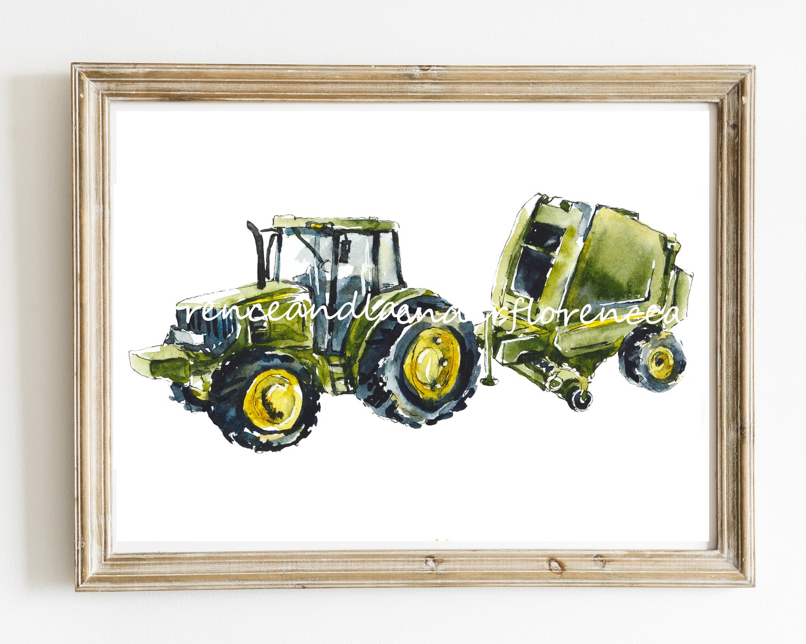 Tractor Print John Deere Tractor Set of Watercolour Tractor | Etsy UK
