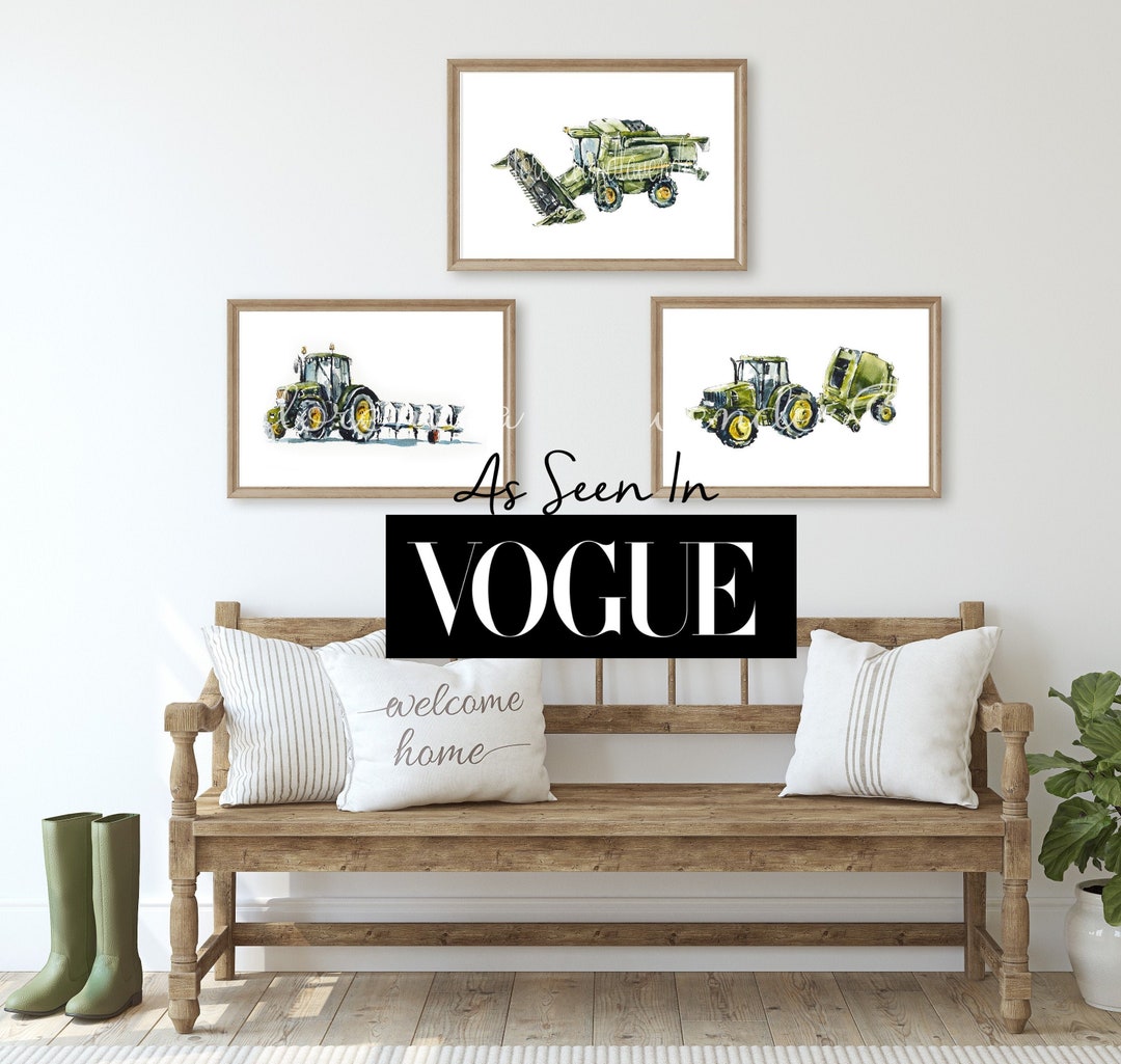 Tractor Print, John Deere Tractor, Set of Watercolour Tractor Prints ...
