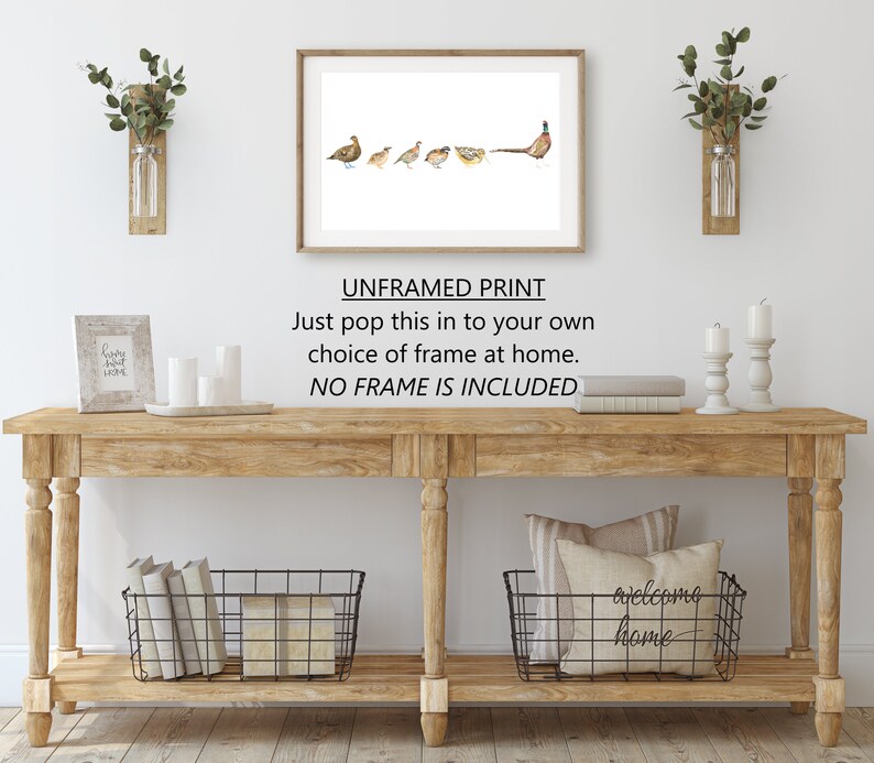 Watercolour game bird print british country birds pheasant | Etsy