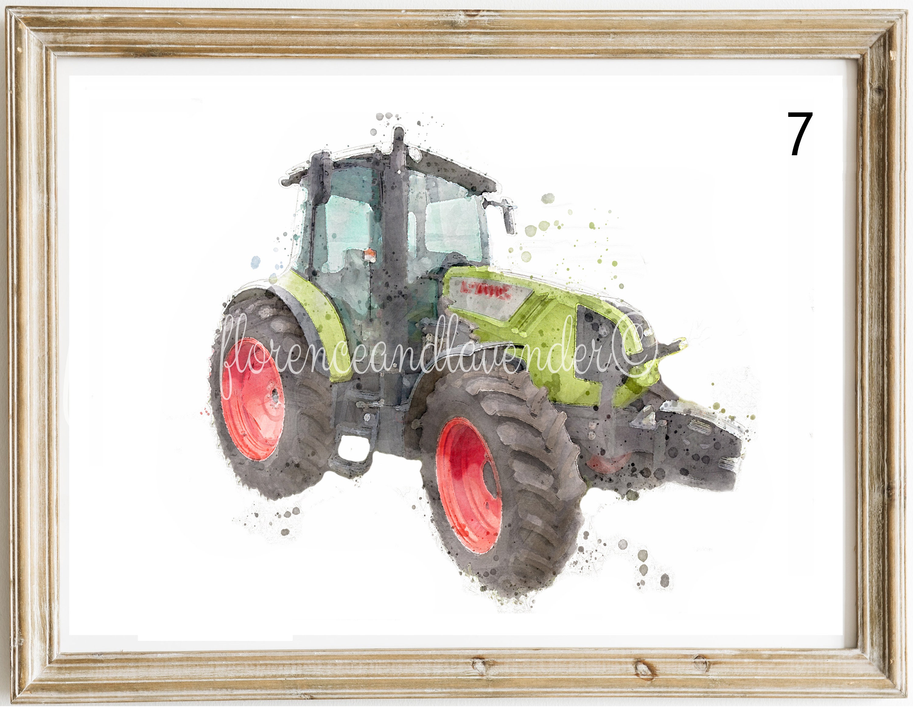 Set of Watercolour Tractor Prints John Deere Tractor Combine - Etsy UK
