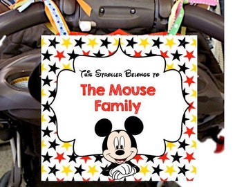 Mickey Stroller Tag - Etsy