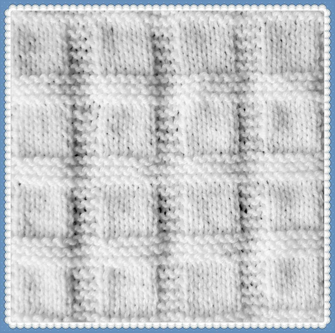 Squares Baby Blanket Knitting Pattern - Etsy